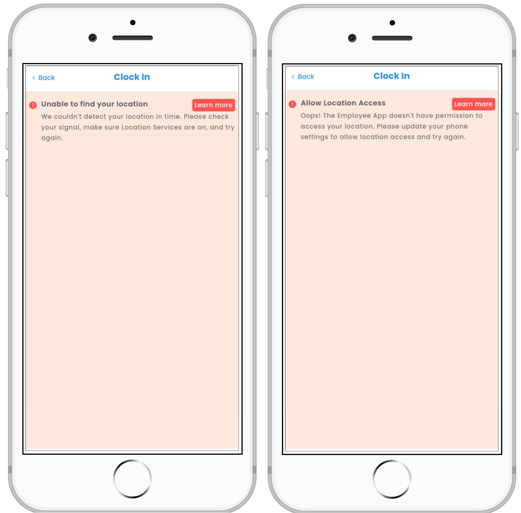 Location permissions for your mobile device – Employee Portal