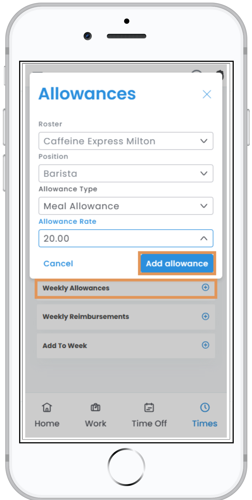 Submit shifts - Add weekly reimbursements or allowances – Employee Portal