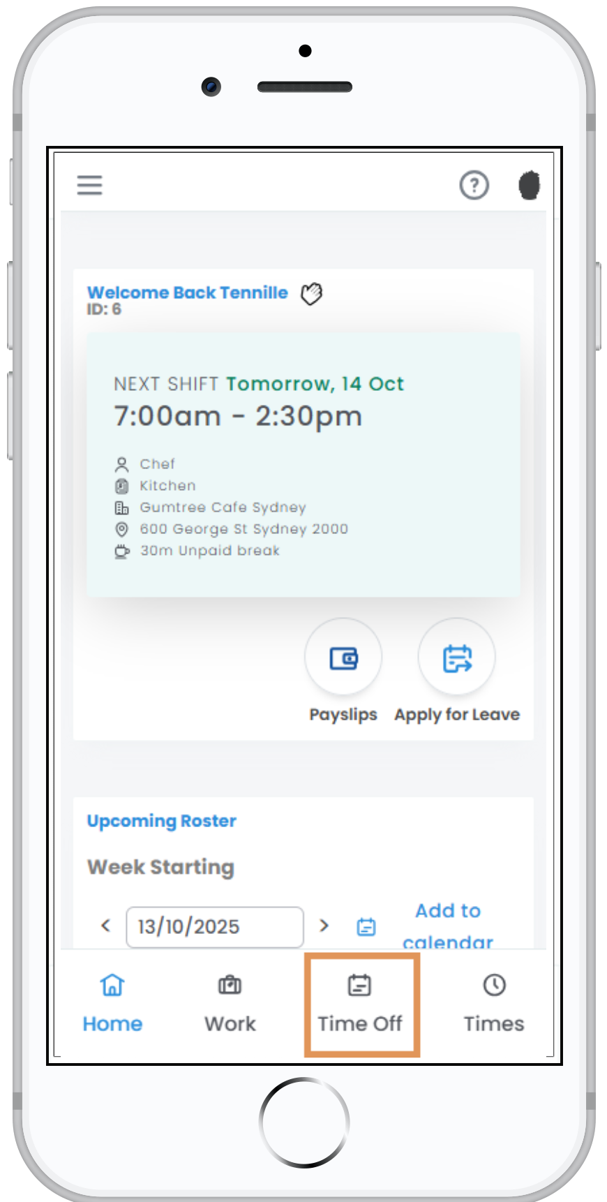 Applying for leave (casual employees) – Employee Portal